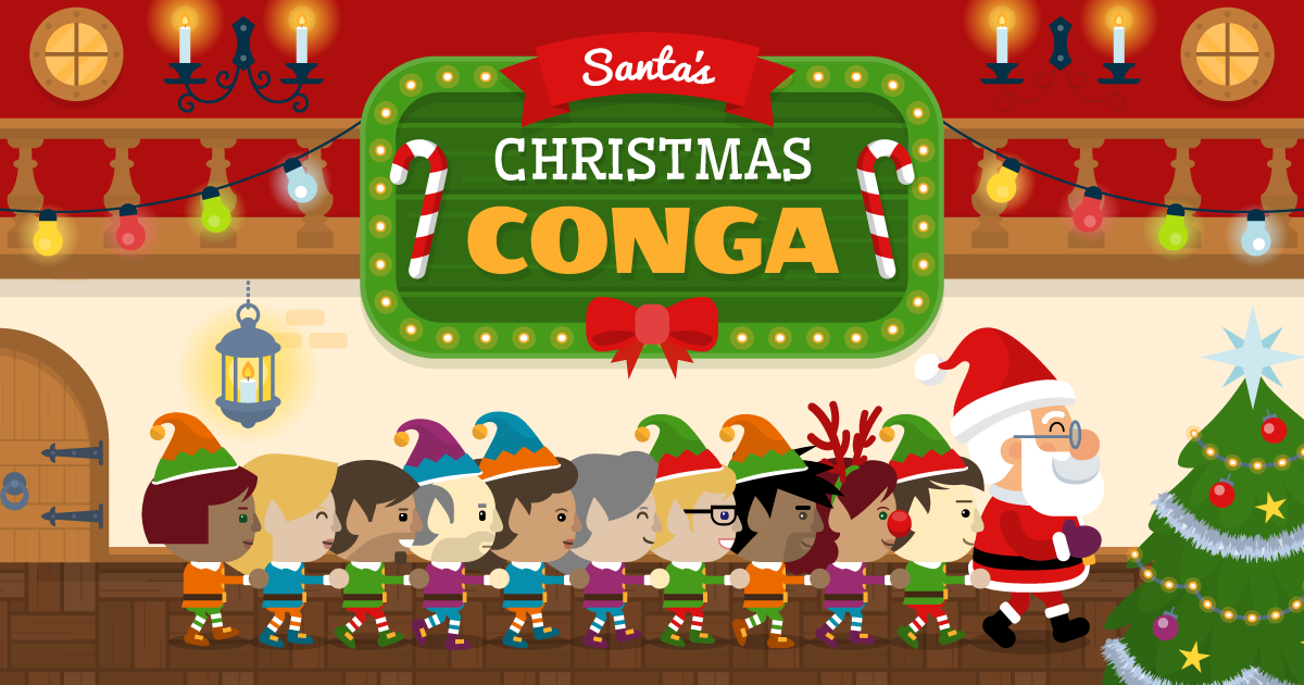 Santa's Christmas Conga | Peek & Poke