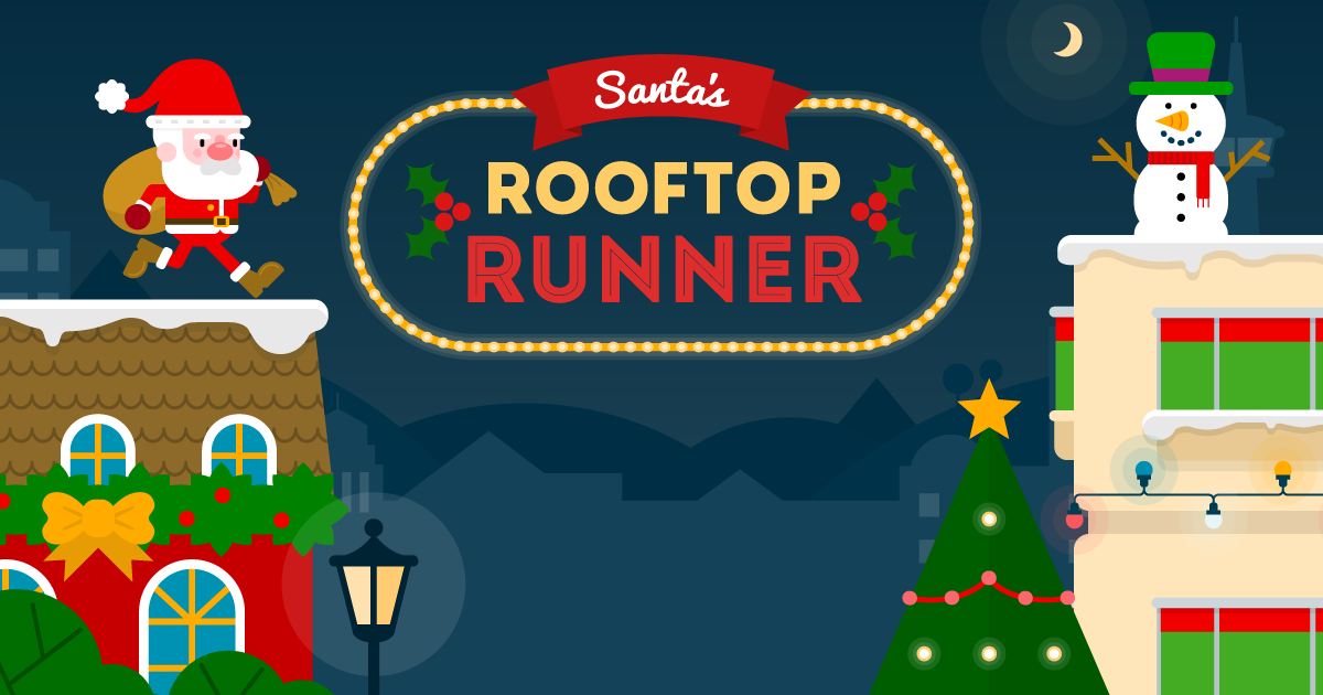Santa's Rooftop Runner | Branded Game | Peek & Poke